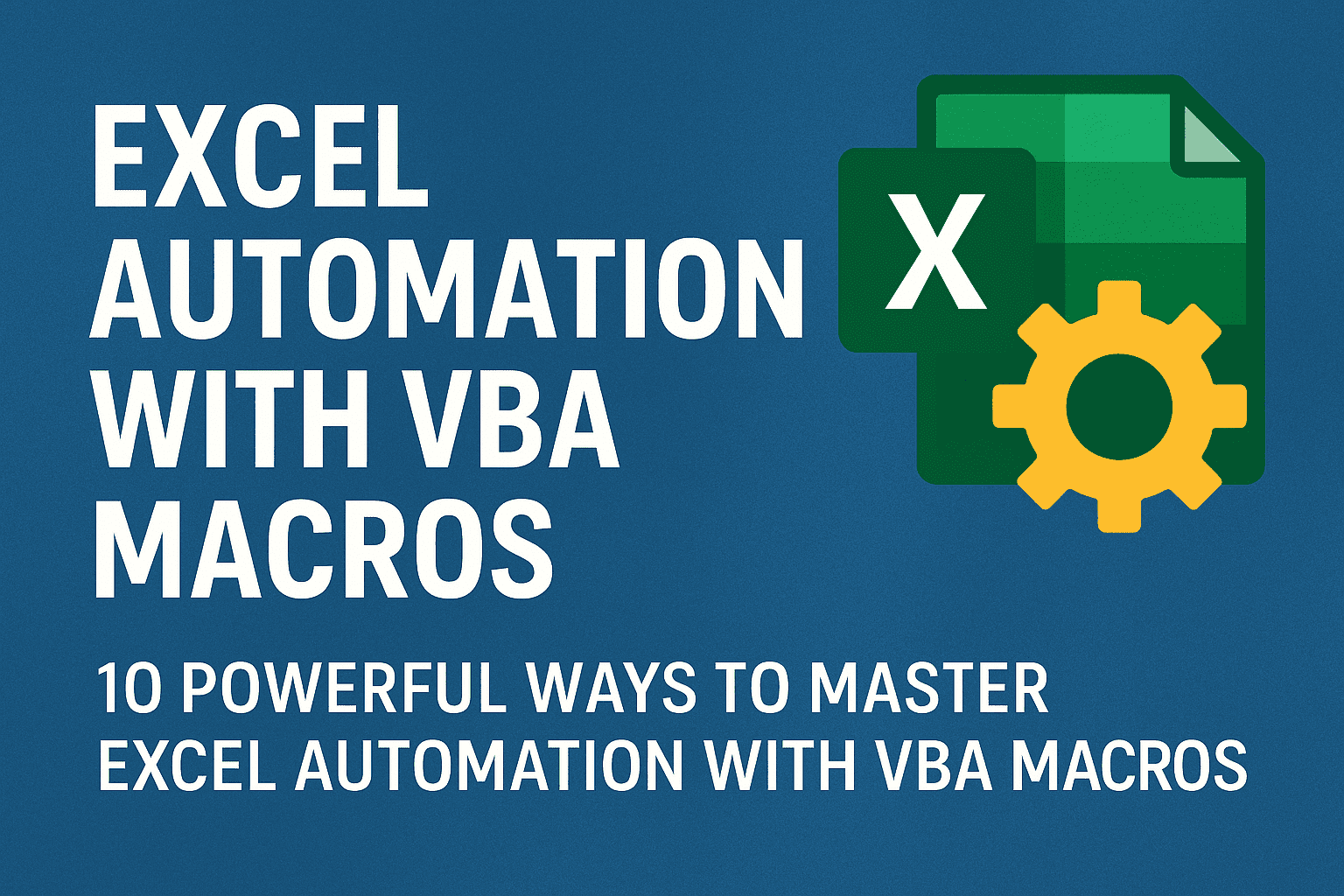 10 Powerful Ways to Master Excel Automation with VBA Macros - LearnWithAbhi